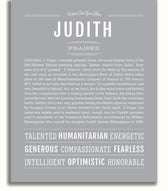 Judith | Name Art Print – Name Stories
