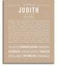 Judith Personalized Name Meaning Art Prints – Name Stories