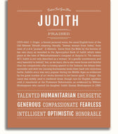 Judith | Name Art Print – Name Stories