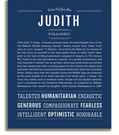 Judith | Name Art Print – Name Stories
