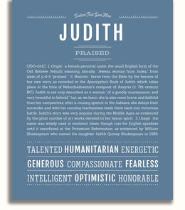 Judith | Name Art Print – Name Stories