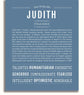 Judith Personalized Name Meaning Art Prints – Name Stories