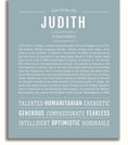 Judith | Name Art Print – Name Stories
