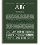 Judy Personalized Name Meaning Art Prints – Name Stories