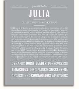 Julia | Name Art Print – Name Stories