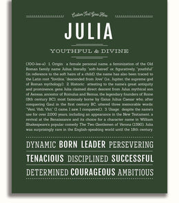 Julia | Name Art Print – Name Stories