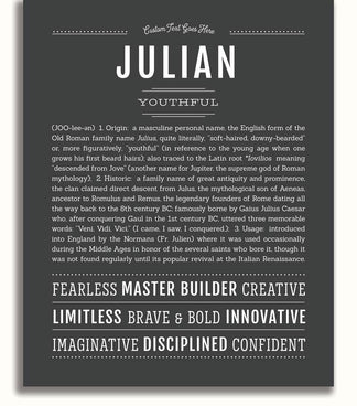 Julian | Name Art Print – Name Stories