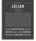 Julian Personalized Name Meaning Art Prints – Name Stories