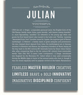 Julian | Name Art Print – Name Stories