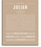 Julian | Name Art Print – Name Stories