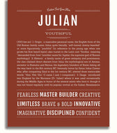 Julian | Name Art Print – Name Stories
