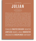 Julian | Name Art Print – Name Stories