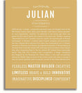 Julian | Name Art Print – Name Stories
