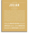 Julian Personalized Name Meaning Art Prints – Name Stories