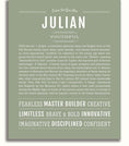 Julian | Name Art Print – Name Stories