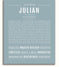 Julian | Name Art Print – Name Stories