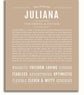 Juliana | Name Art Print – Name Stories