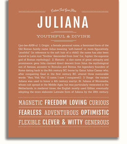 Juliana | Name Art Print – Name Stories