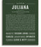 Juliana | Name Art Print – Name Stories