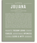 Juliana | Name Art Print – Name Stories