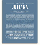 Juliana | Name Art Print – Name Stories