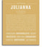 Julianna Personalized Name Meaning Art Prints – Name Stories