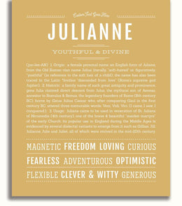Julianne | Name Art Print – Name Stories