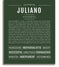 Juliano Personalized Name Meaning Art Prints – Name Stories