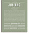 Juliano Personalized Name Meaning Art Prints – Name Stories