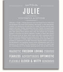 Julie | Name Art Print – Name Stories