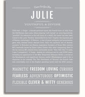 Julie | Name Art Print – Name Stories