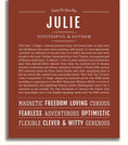 Julie | Name Art Print – Name Stories