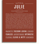 Julie | Name Art Print – Name Stories