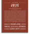 Julie | Name Art Print – Name Stories