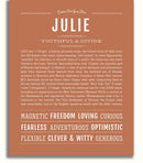 Julie | Name Art Print – Name Stories
