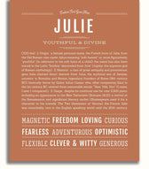 Julie | Name Art Print – Name Stories