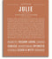 Julie Personalized Name Meaning Art Prints – Name Stories