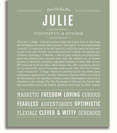 Julie | Name Art Print – Name Stories