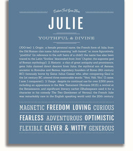 Julie | Name Art Print – Name Stories