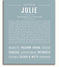Julie Personalized Name Meaning Art Prints – Name Stories