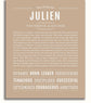 Julien | Name Art Print – Name Stories