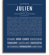 Julien | Name Art Print – Name Stories