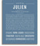 Julien Personalized Name Meaning Art Prints – Name Stories
