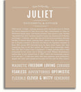 Juliet | Name Art Print – Name Stories
