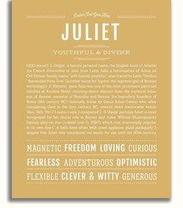 Juliet | Name Art Print – Name Stories