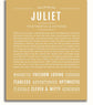 Juliet Personalized Name Meaning Art Prints – Name Stories