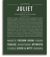 Juliet | Name Art Print – Name Stories
