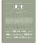 Juliet | Name Art Print – Name Stories
