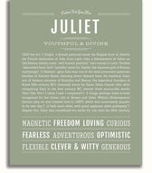 Juliet | Name Art Print – Name Stories