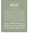 Juliet Personalized Name Meaning Art Prints – Name Stories
